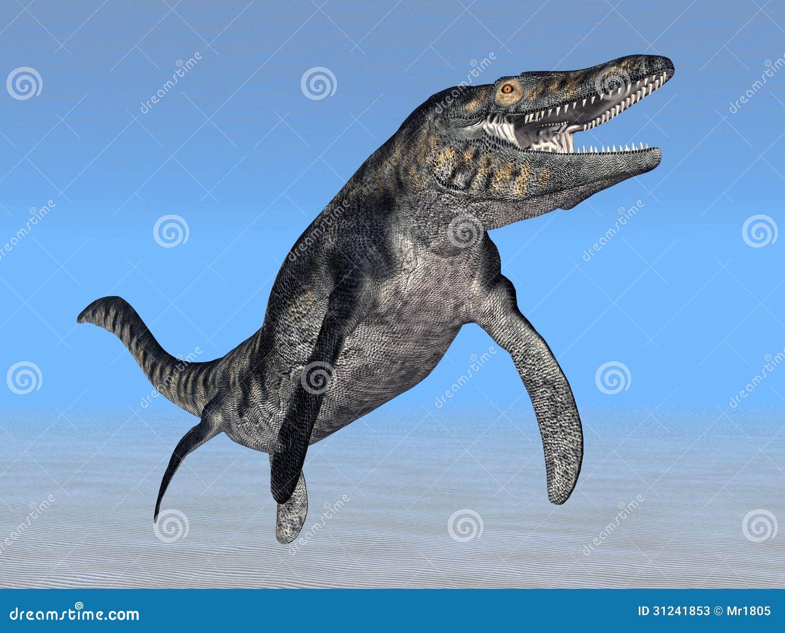 Tylosaurus Reptile Side Profile Royalty-Free Stock Image ...