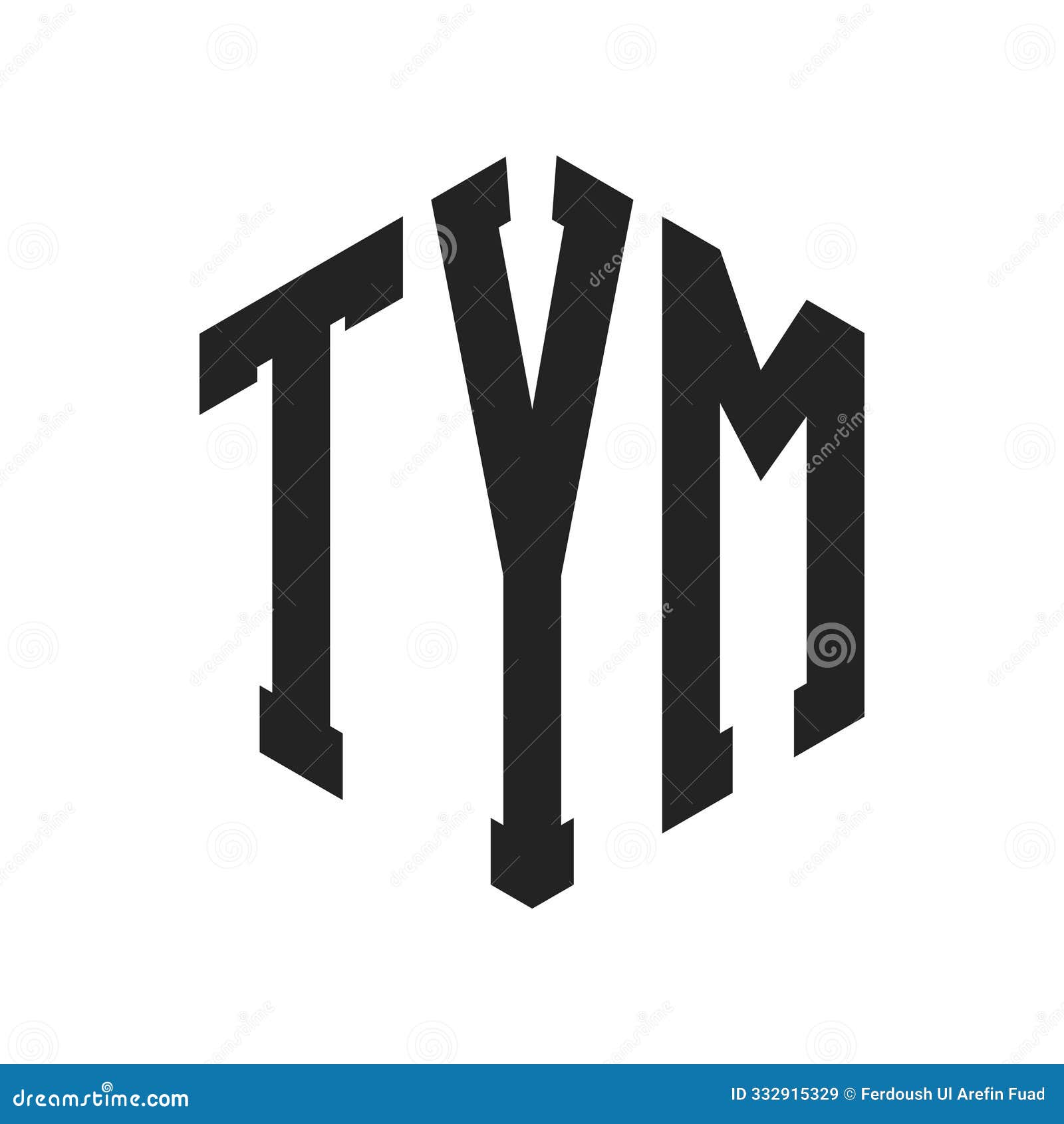TYM Logo Design. Initial Letter TYM Monogram Logo Using Hexagon Shape ...