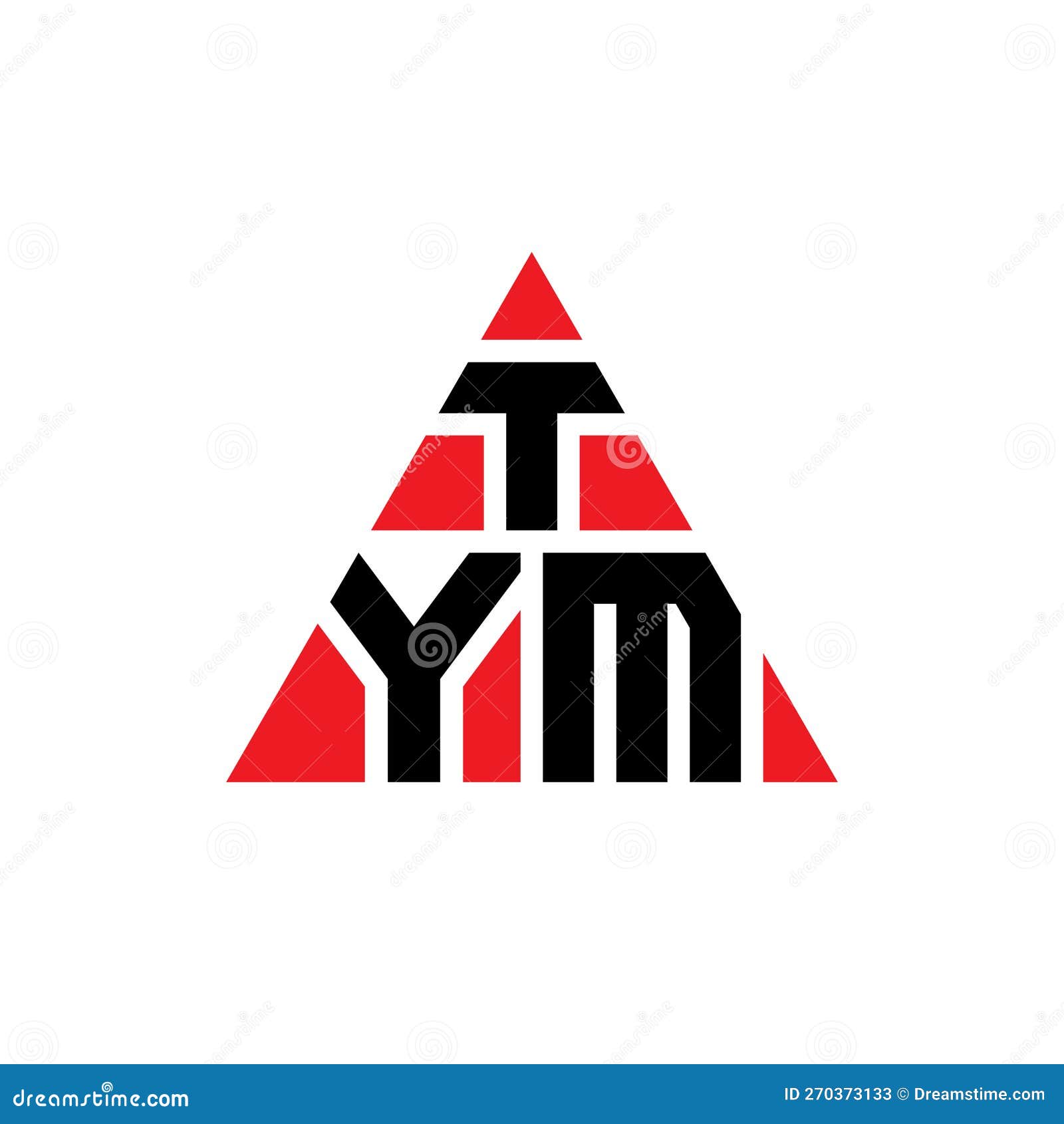 TYM Triangle Letter Logo Design with Triangle Shape. TYM Triangle Logo ...