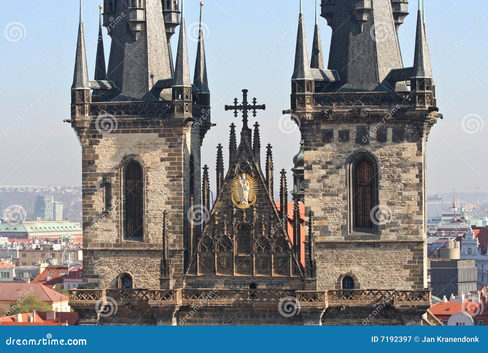 Tyn Cathedral Towers stock image. Image of prague, madonna - 7192397