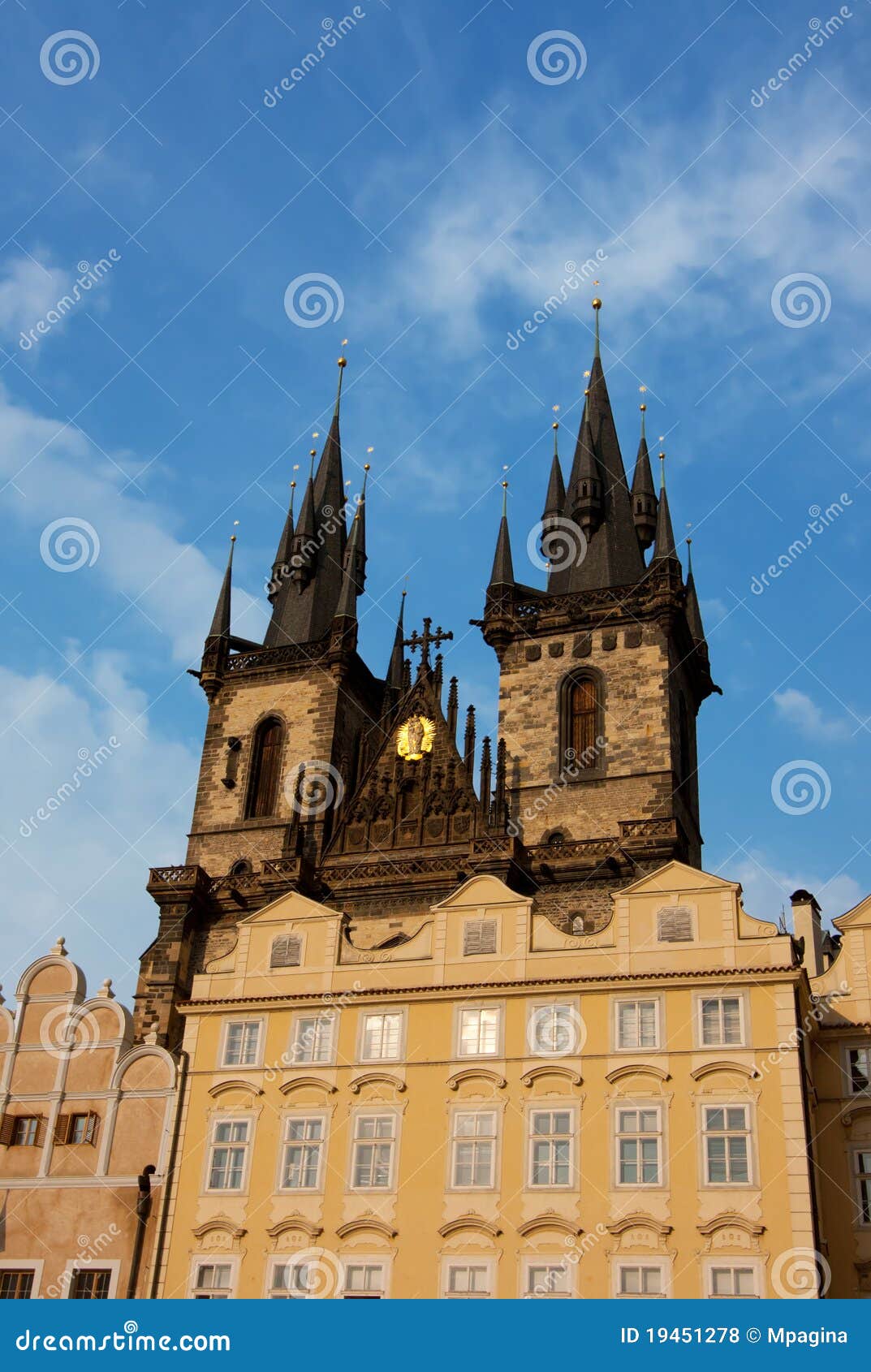 Tyn Church in Prague stock photo. Image of republic, exterior - 19451278