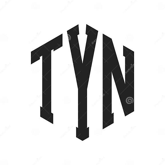 TYN Logo Design. Initial Letter TYN Monogram Logo Using Hexagon Shape ...