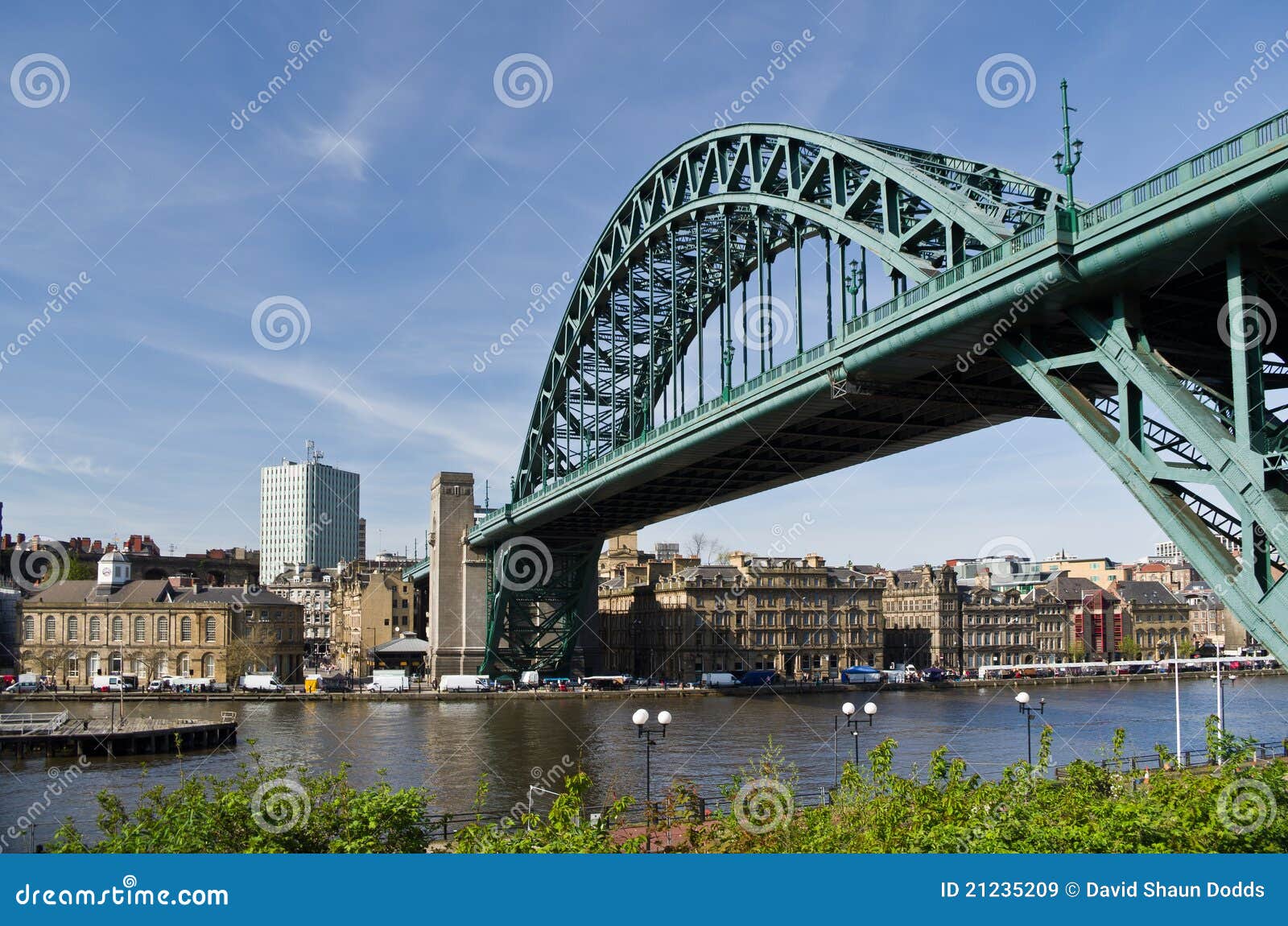 Tyne Bridge at Newcastle stock image. Image of blue, riverside - 21235209