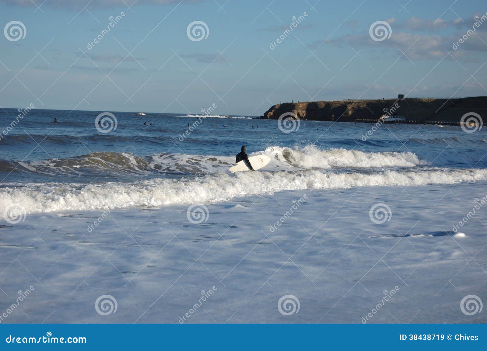 Tynemouth surf stock image. Image of beach, waves, blue - 38438719