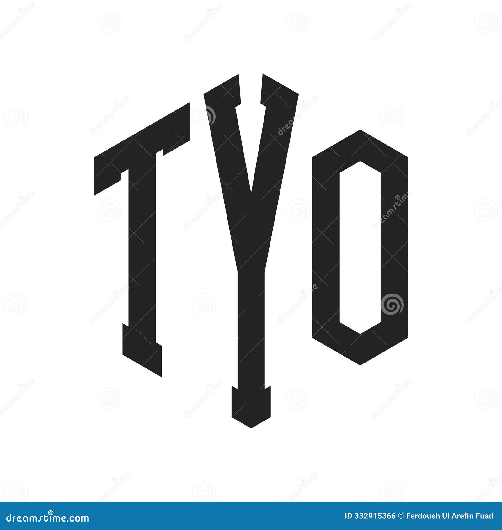 TYO Logo Design. Initial Letter TYO Monogram Logo Using Hexagon Shape ...