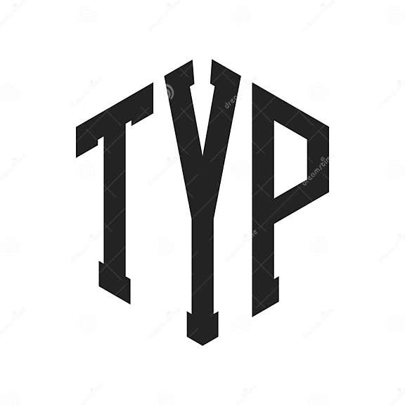 TYP Logo Design. Initial Letter TYP Monogram Logo Using Hexagon Shape ...