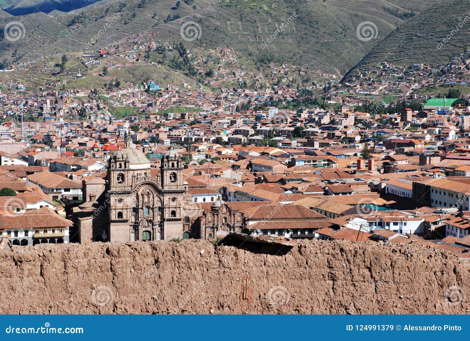 Typical Colonial Architecture in Cusco Stock Image - Image of clothes ...