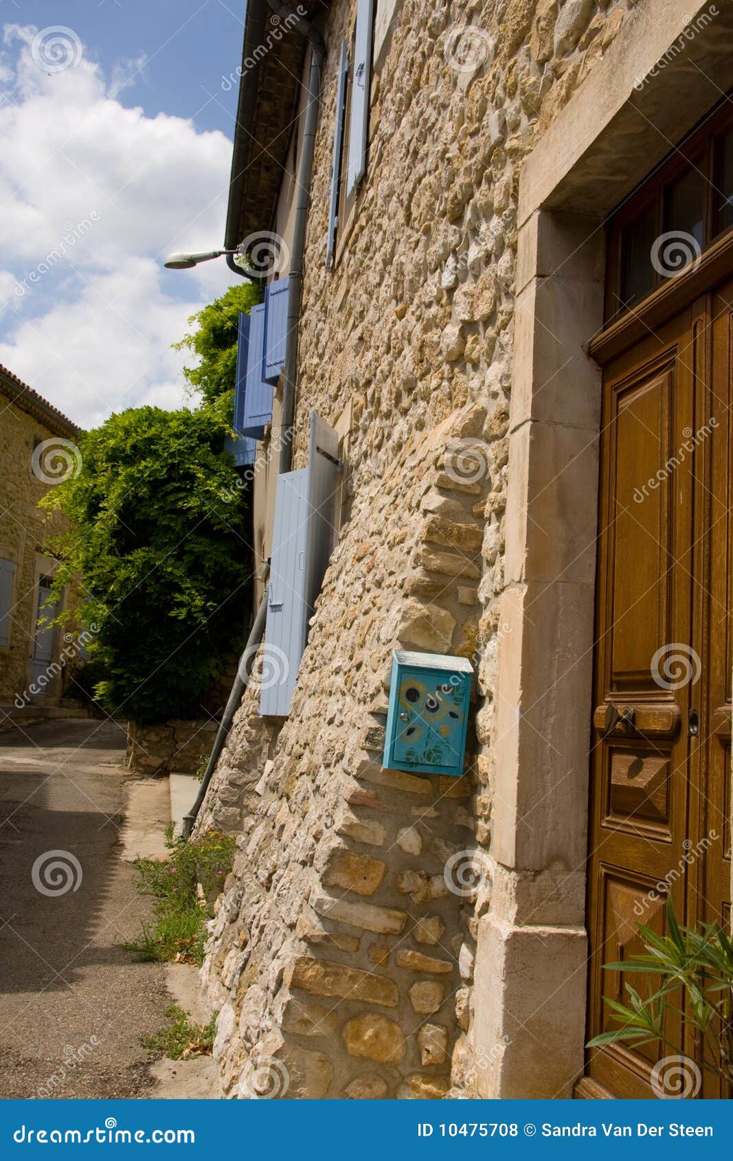 Typcial French House with Mailbox Stock Photo - Image of mailbox ...