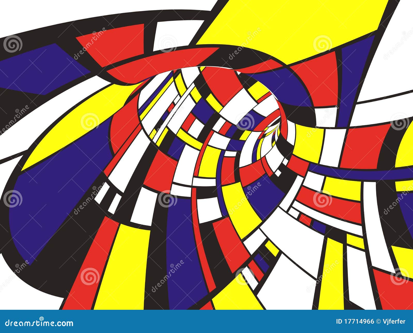 Type Abstrait De 3D Mondrian Illustration Stock - Illustration du noir ...