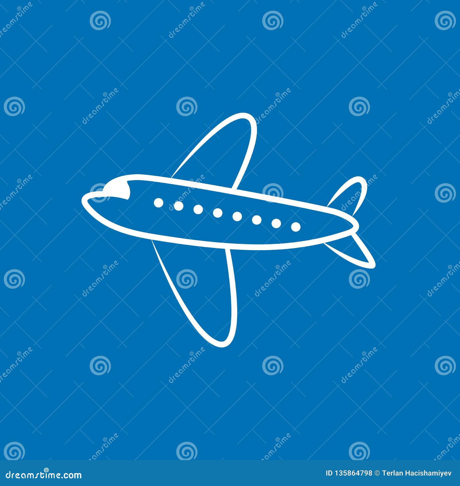 Type of Airplane Vector Isolated. Airplane Side View Illustration ...