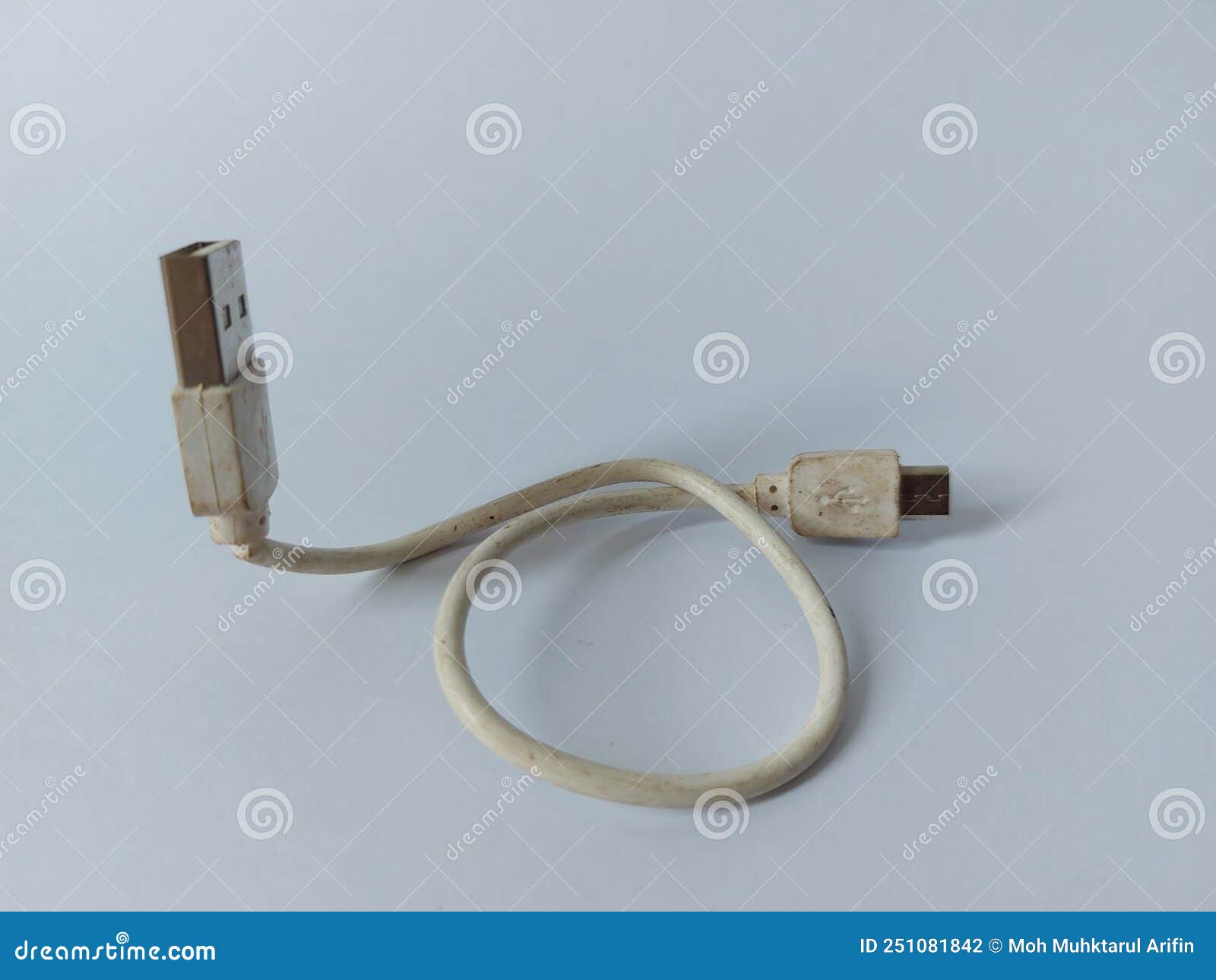 Type B Usb Connecting Cable, Plain Background Stock Photo - Image of ...