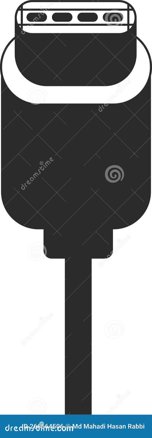 Type C Icon, USB Type Icon, Charging Cable Black Vector Icon. Stock ...
