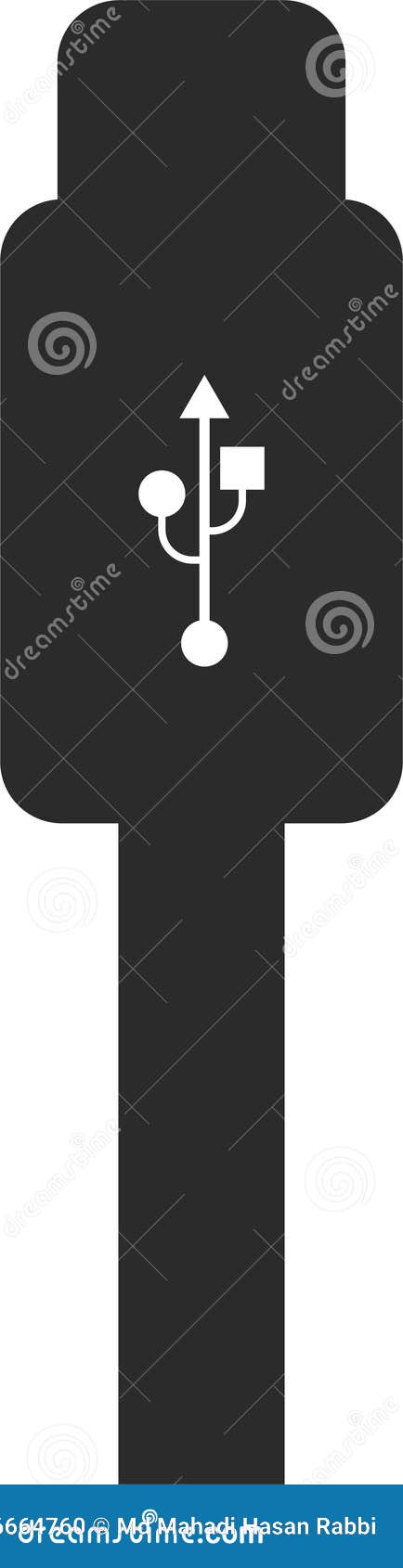 Type C Icon, USB Type Icon, Charging Cable Black Vector Icon. Stock ...