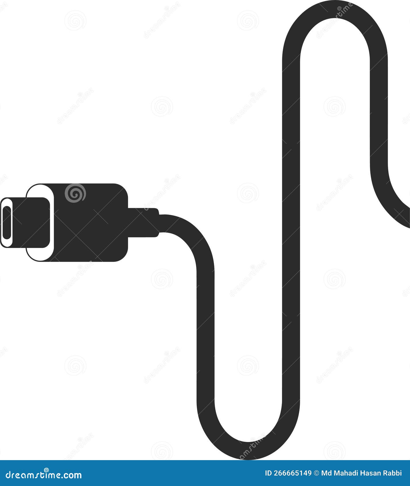 Type C Icon, USB Type Icon, Charging Cable Black Vector Icon. Stock ...