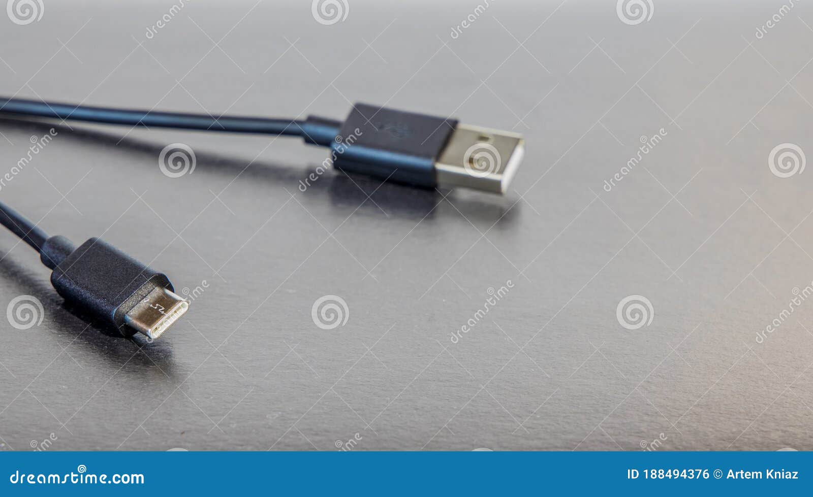 Type C USB Charger for Mobile Gadgets Office Concept Picture Style Gray ...