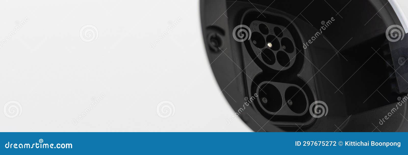 Type 2 CCS Plug Port on Electric Vehicle. DC - CCS Type 2 EV Charging ...