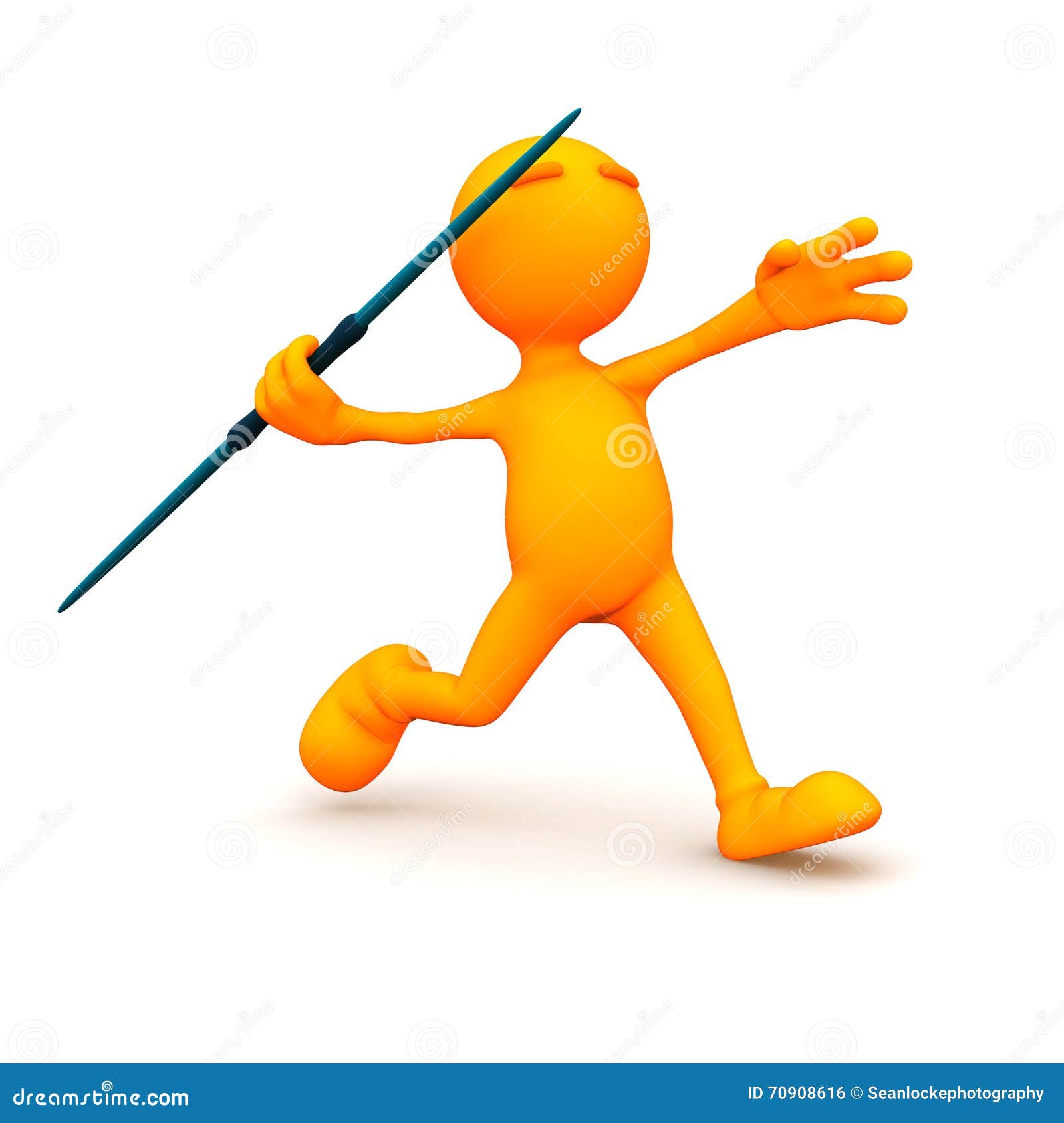 Type 3d : Lancement D'un Javelot Illustration Stock - Illustration du ...