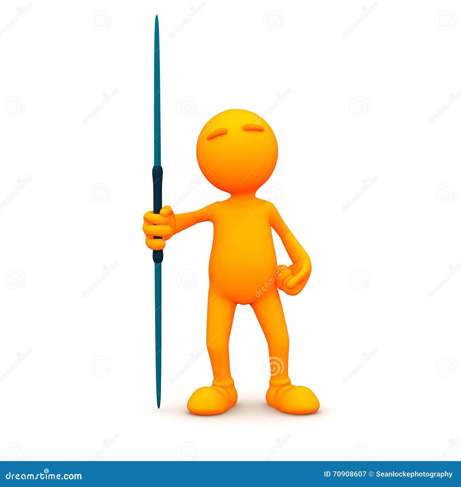 Type 3d : Position Avec Le Javelot Illustration Stock - Illustration du ...