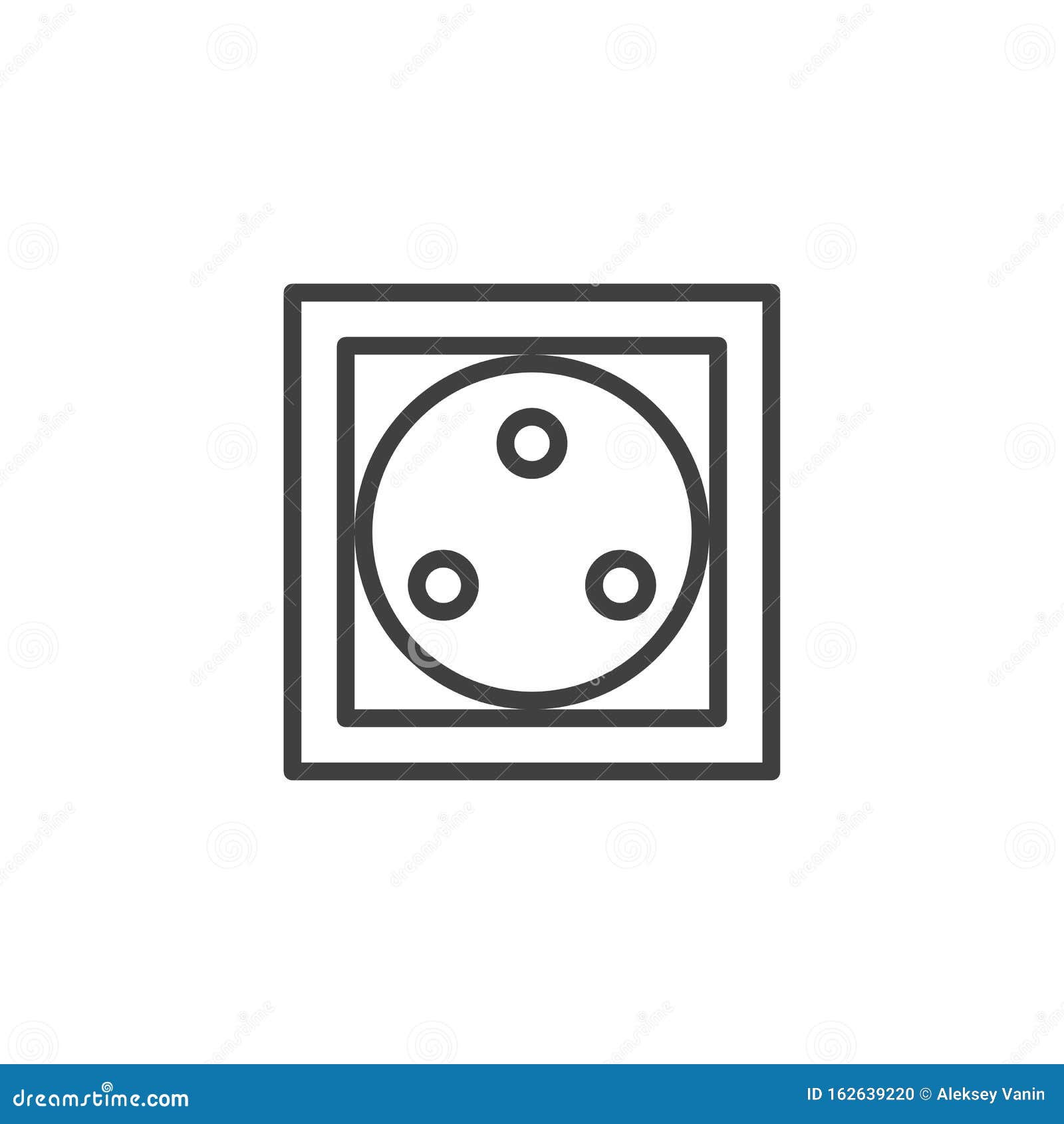 Type D Power Socket Line Icon Stock Vector - Illustration of graphics ...