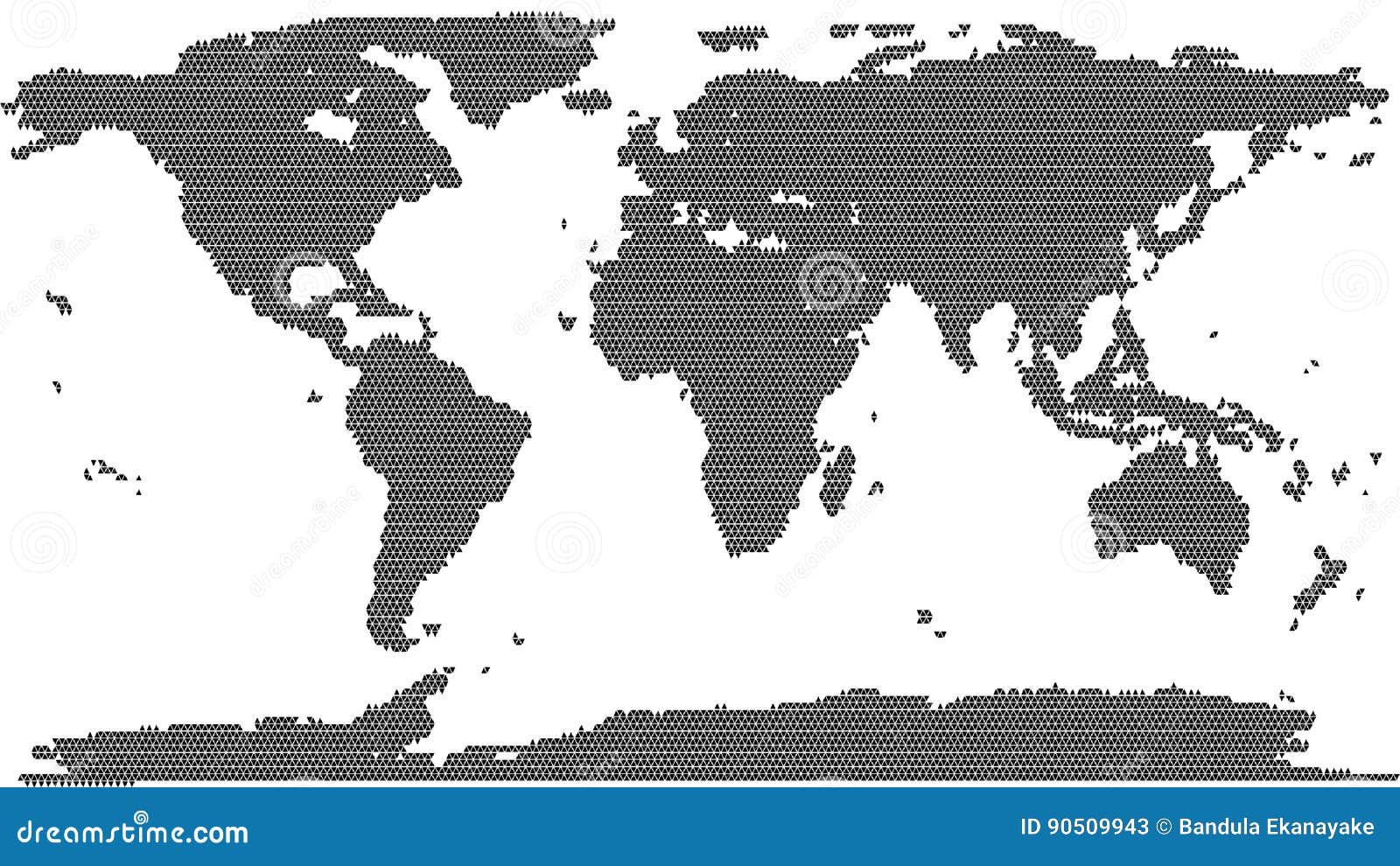 Type De Matrice De Points De Carte Du Monde Illustration Stock ...