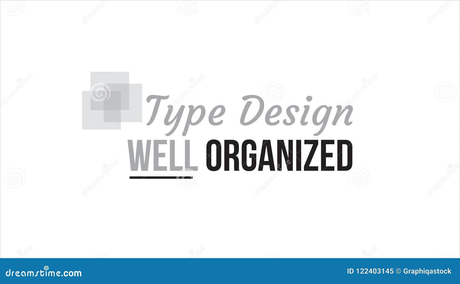 Type Design Well Organized Typography Design Stock Vector ...