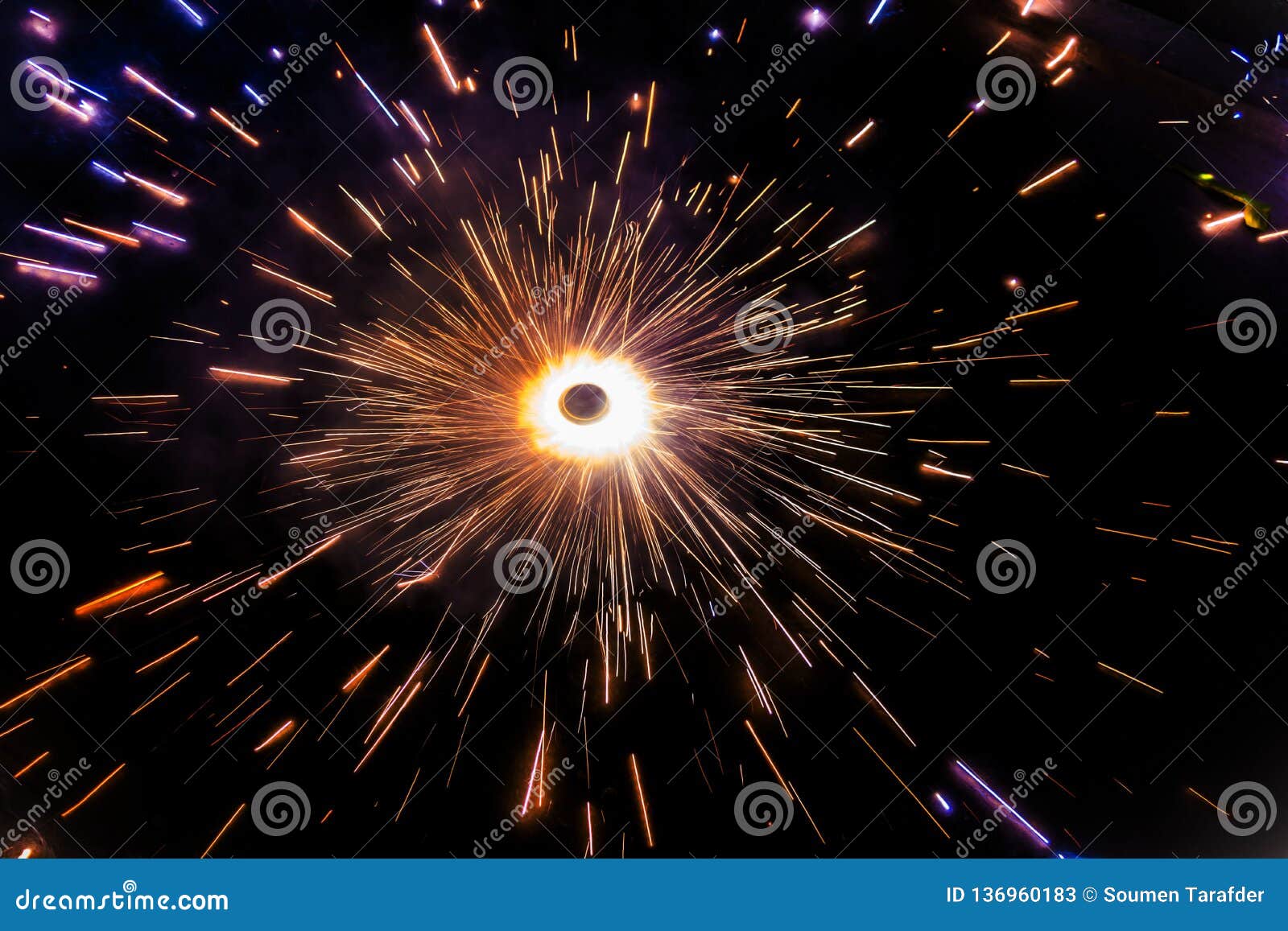 A Type of Firecracker Rotating on the Ground Stock Image - Image of ...