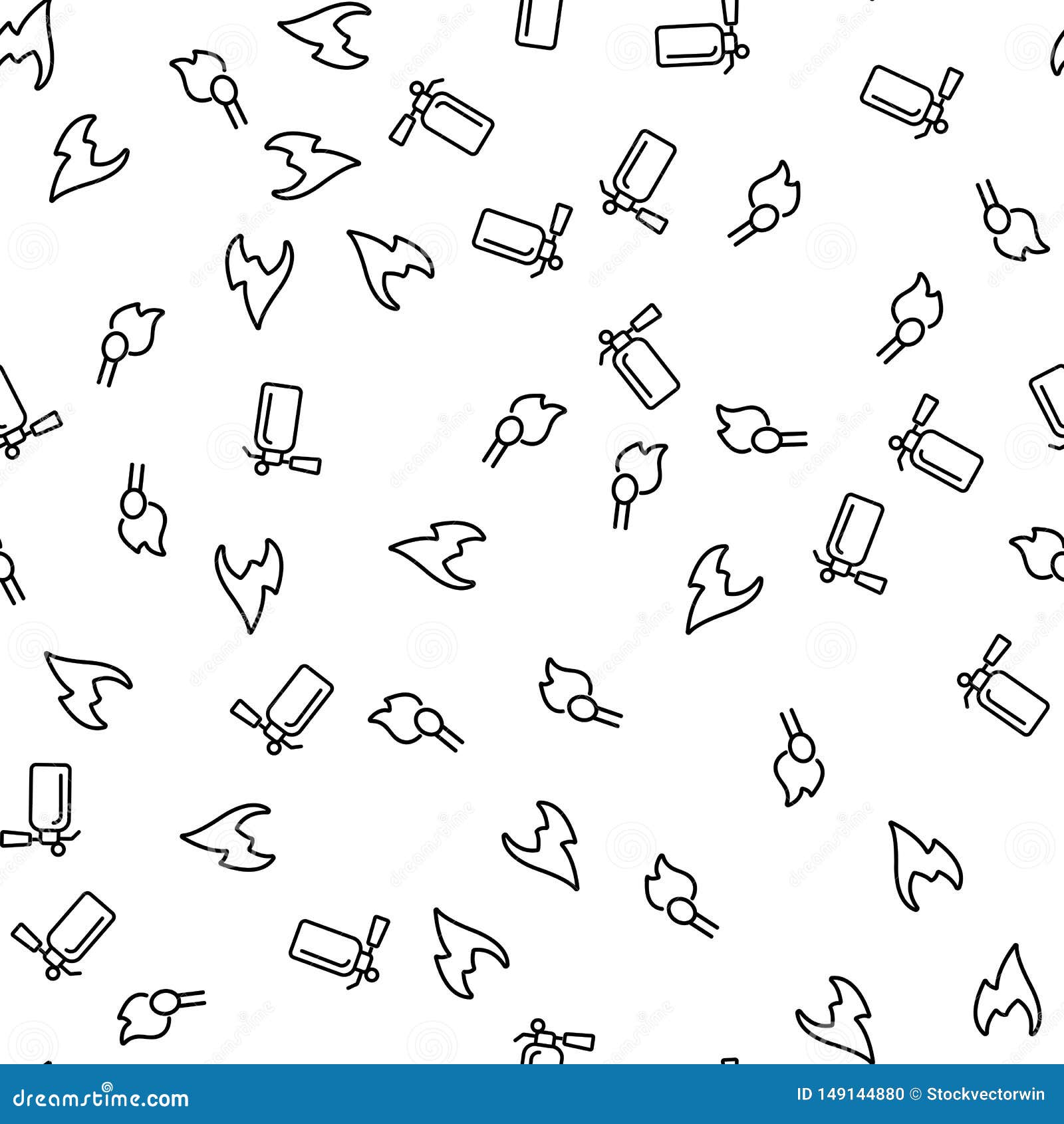 Type of Flame Protection Seamless Pattern Vector Stock Vector ...
