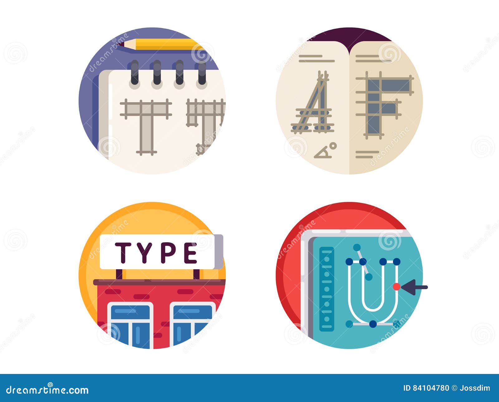 Type Font Pixel Perfect Icons Set Stock Vector - Illustration of sign ...