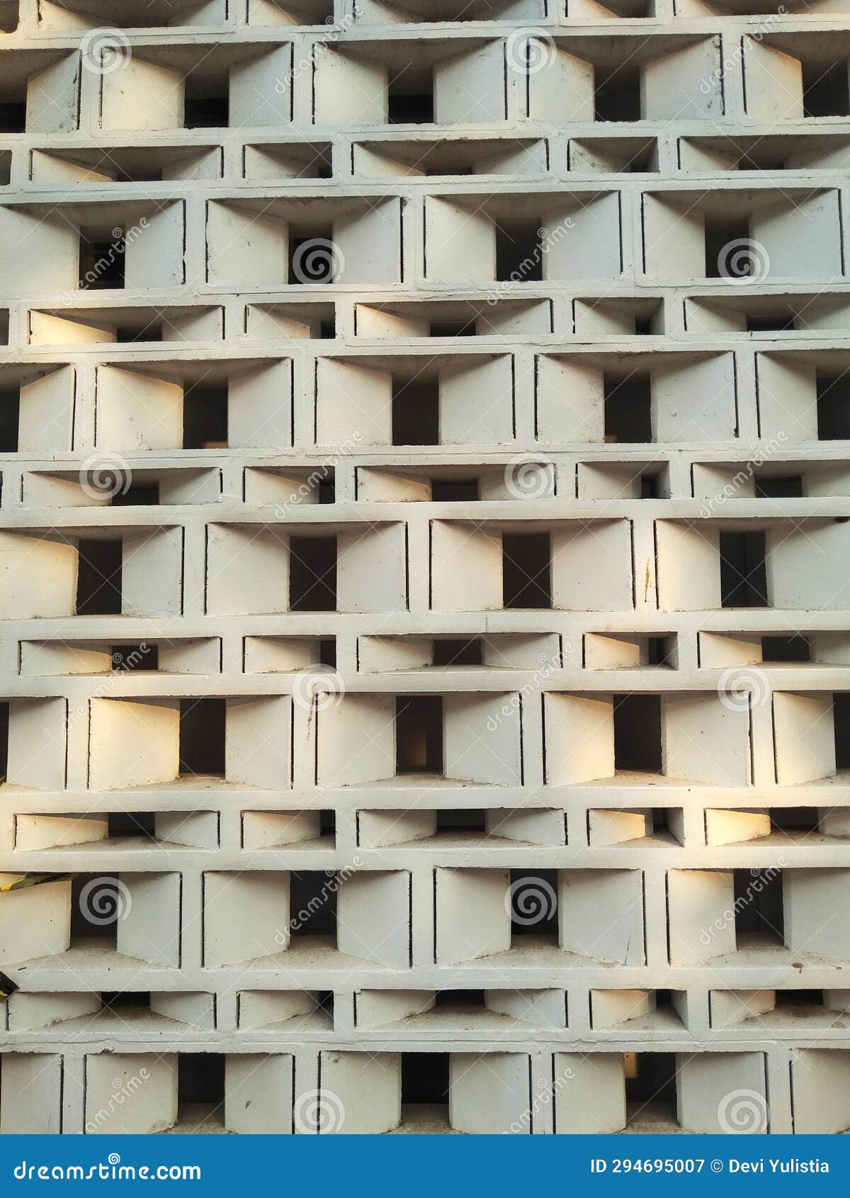This Type of Hollow Brick is Arranged To Form a Beautiful Pattern Stock ...
