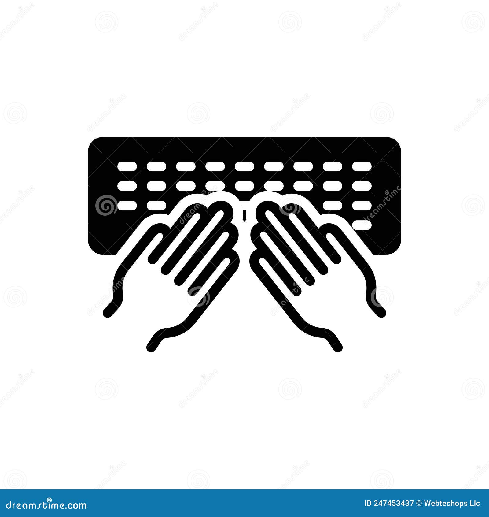 Black Solid Icon for Type, Equipment and Typing Stock Illustration ...