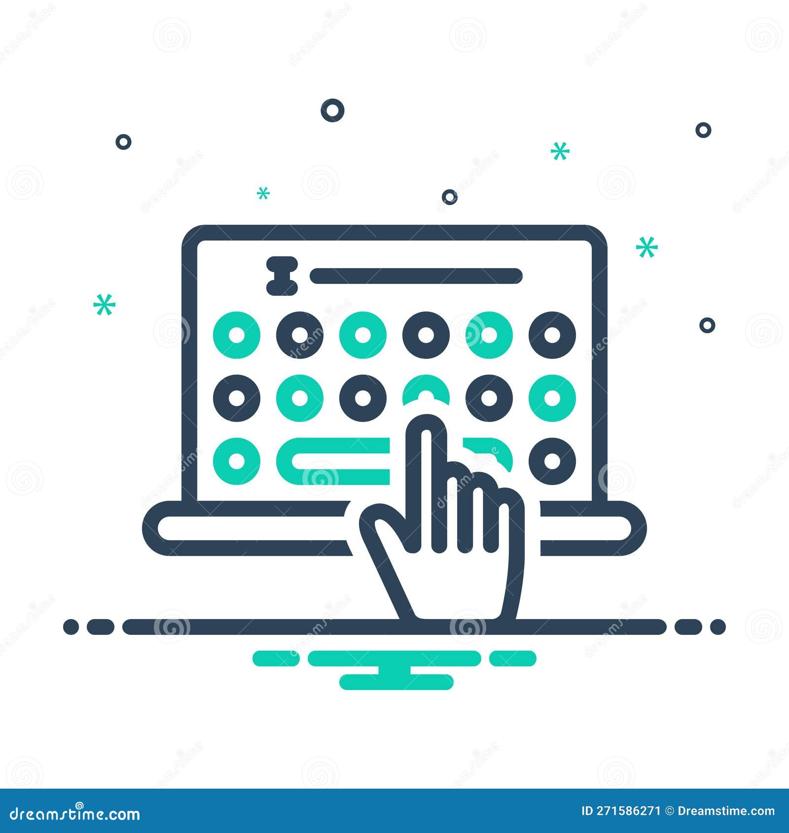 Mix Icon for Type, Typing and Devices Stock Illustration - Illustration ...