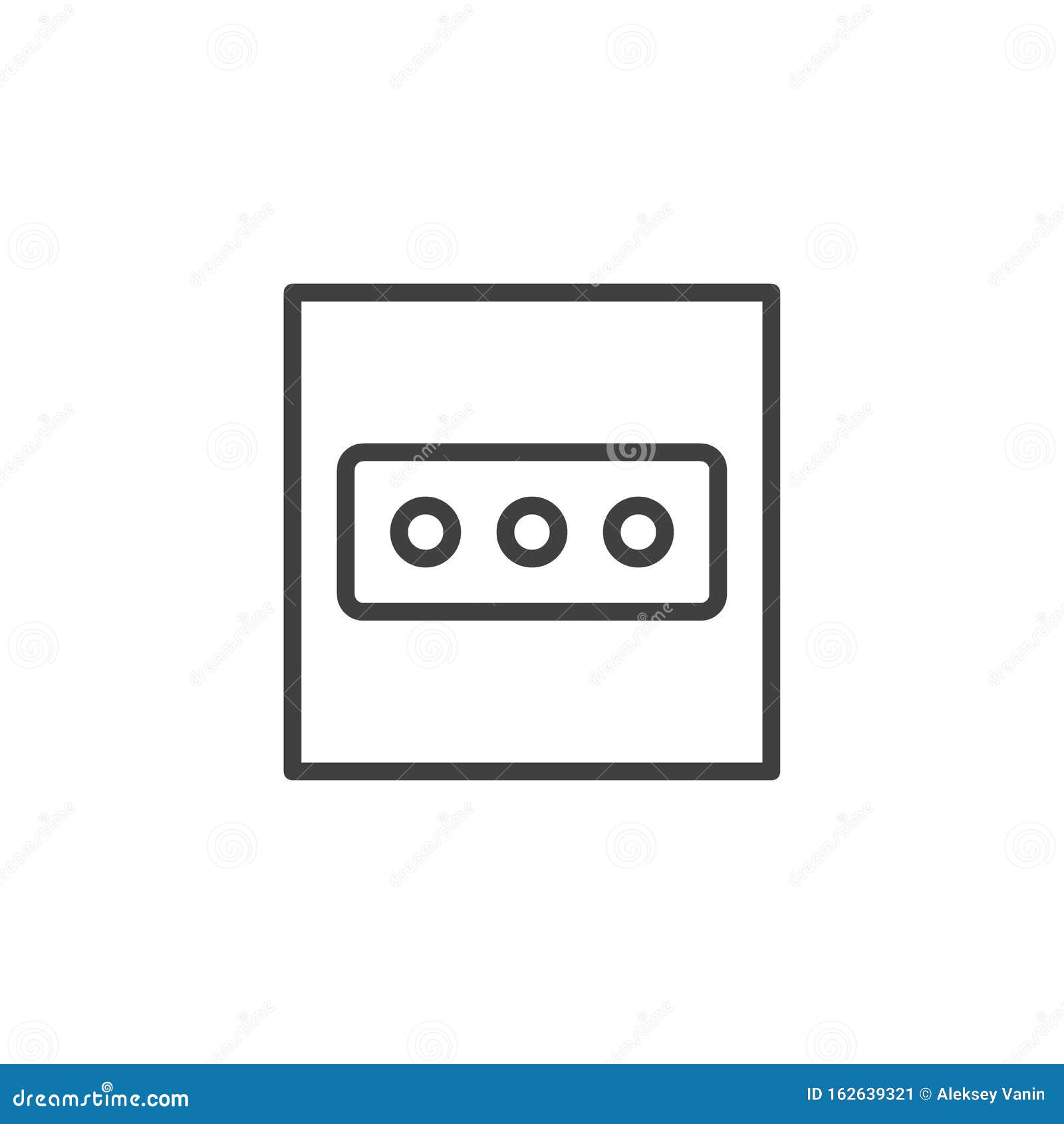 Type L Power Socket Line Icon Stock Vector - Illustration of outline ...