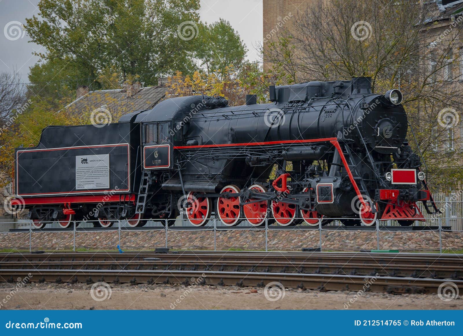 A Type `L` Soviet Steam Locomotive on Display in Vilnius Editorial ...