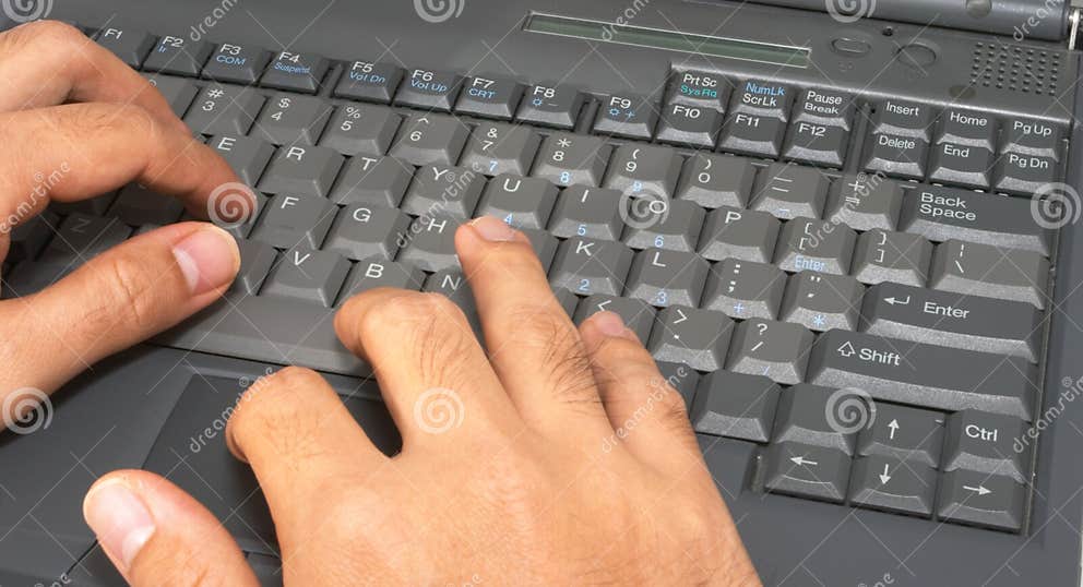 Type on Laptop Computer #2 stock photo. Image of data, isolated - 684730
