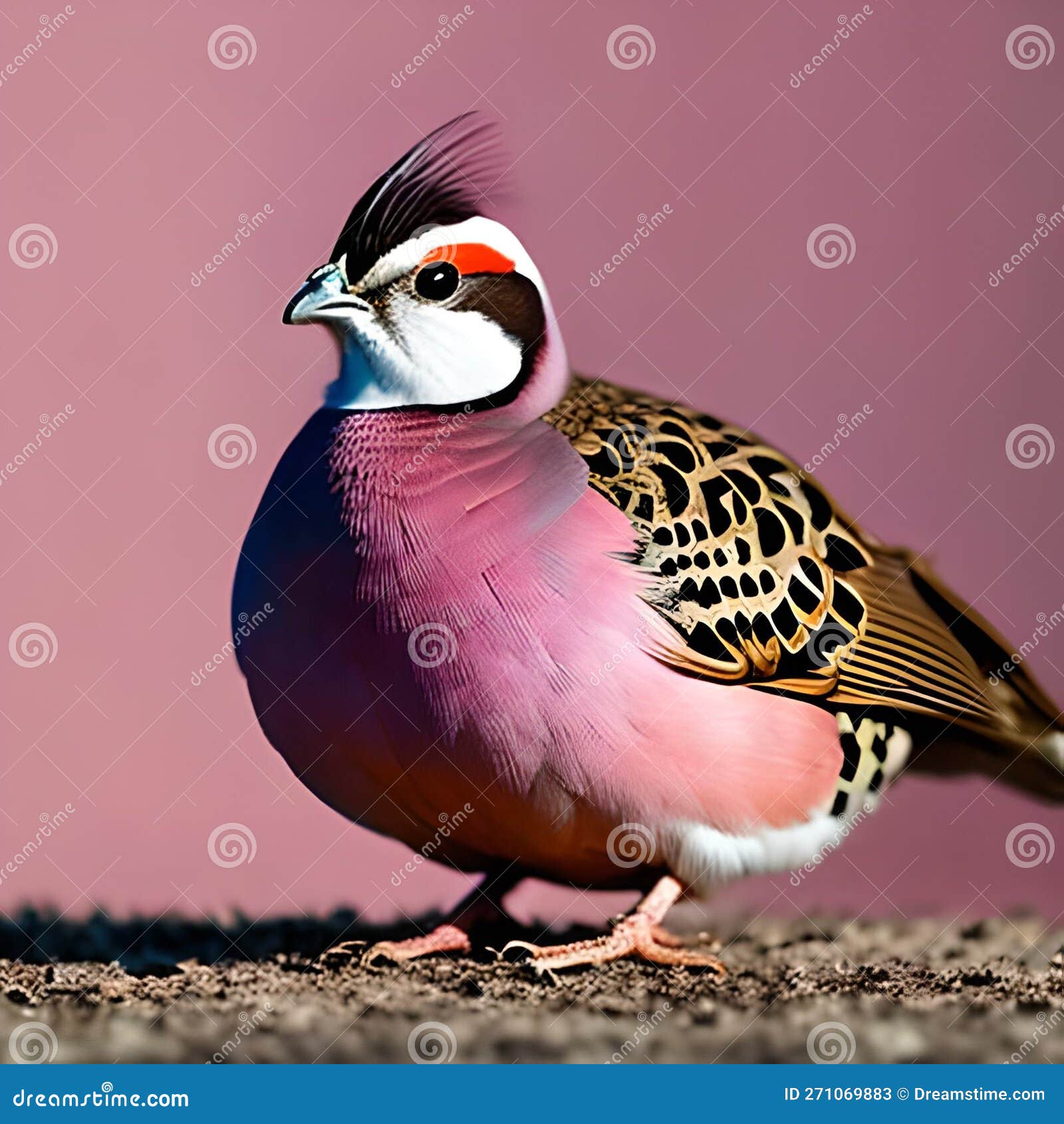Type of Large Pink Bird with a White Head Posing for the Camera on a ...
