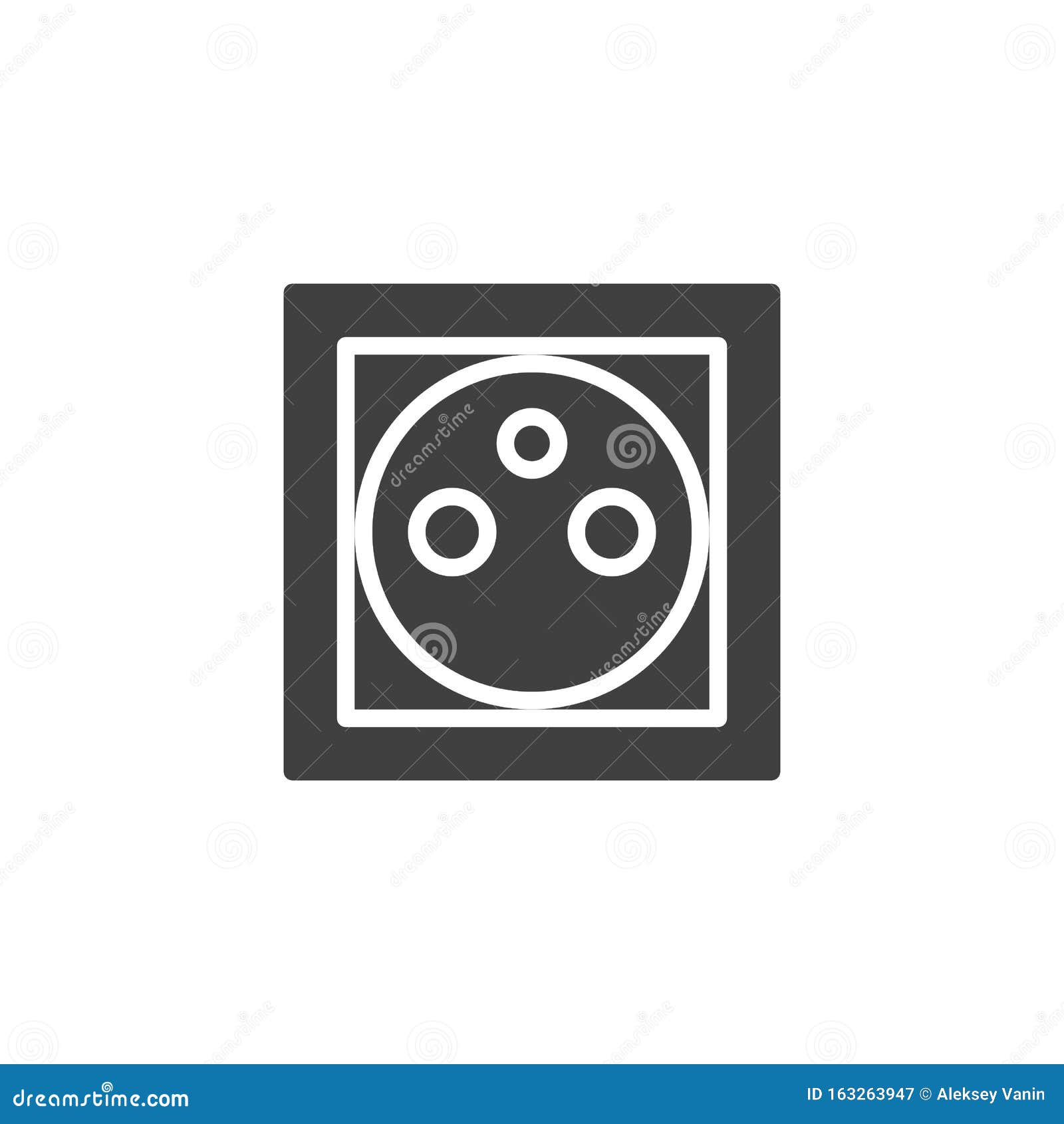 Type M Power Socket Vector Icon Stock Vector - Illustration of holes ...