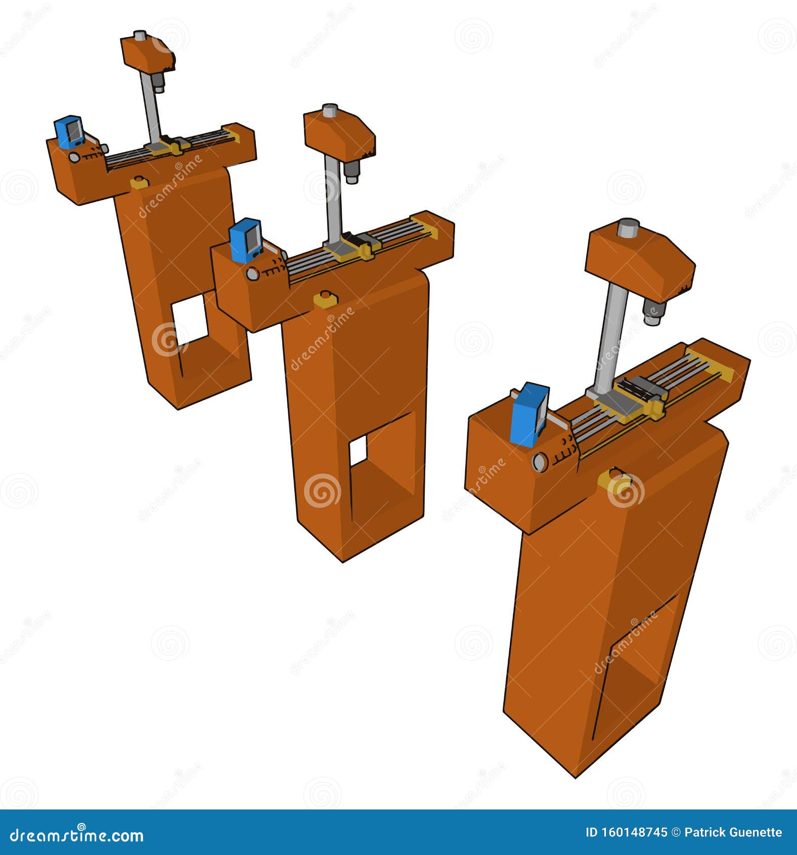 A Type of Marking Machine Vector or Color Illustration Stock Vector ...