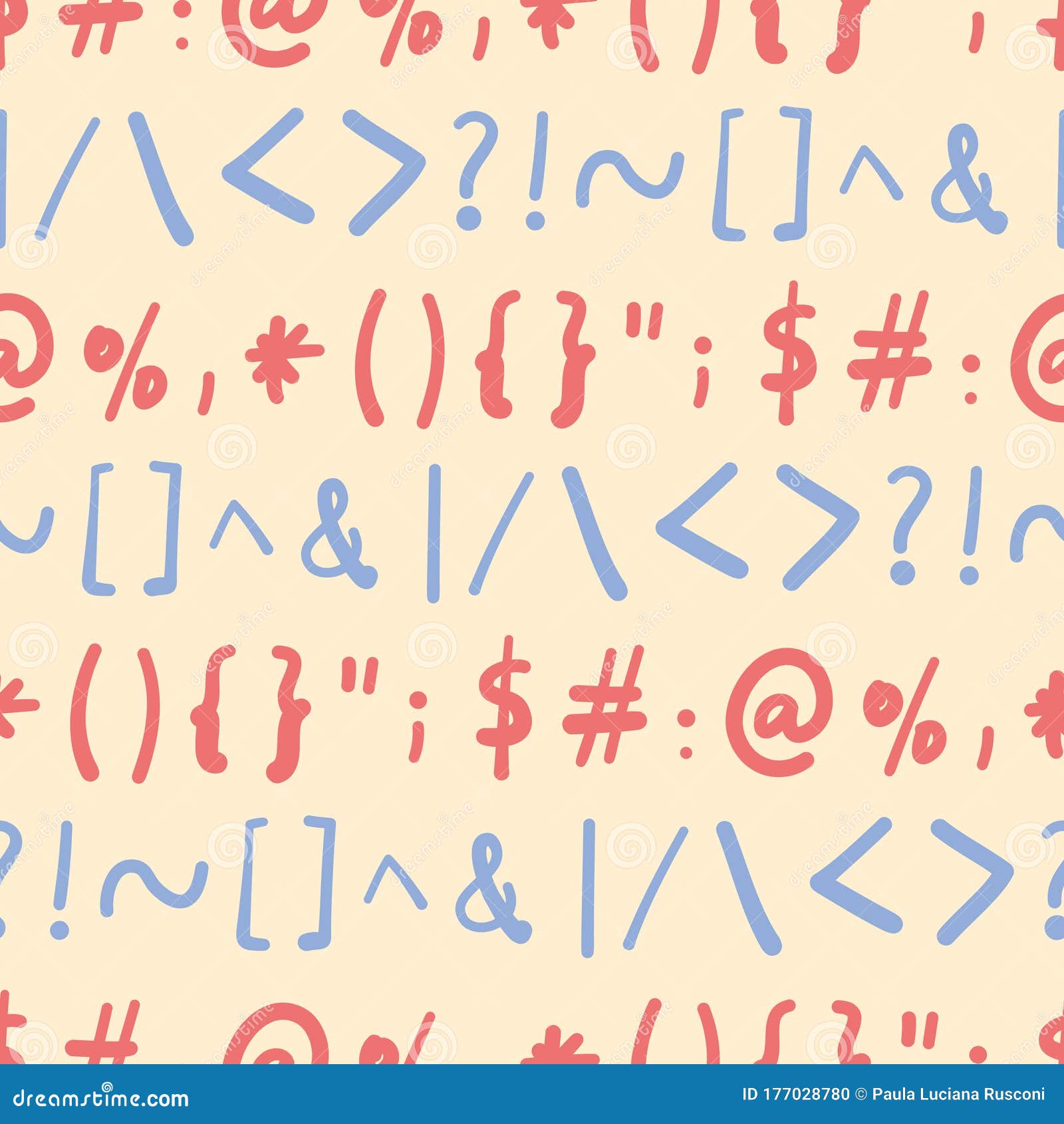 Type Marks and Signs Seamless Vector Pattern Stock Vector ...