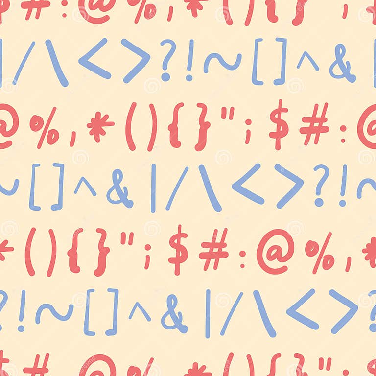 Type Marks and Signs Seamless Vector Pattern Stock Vector ...