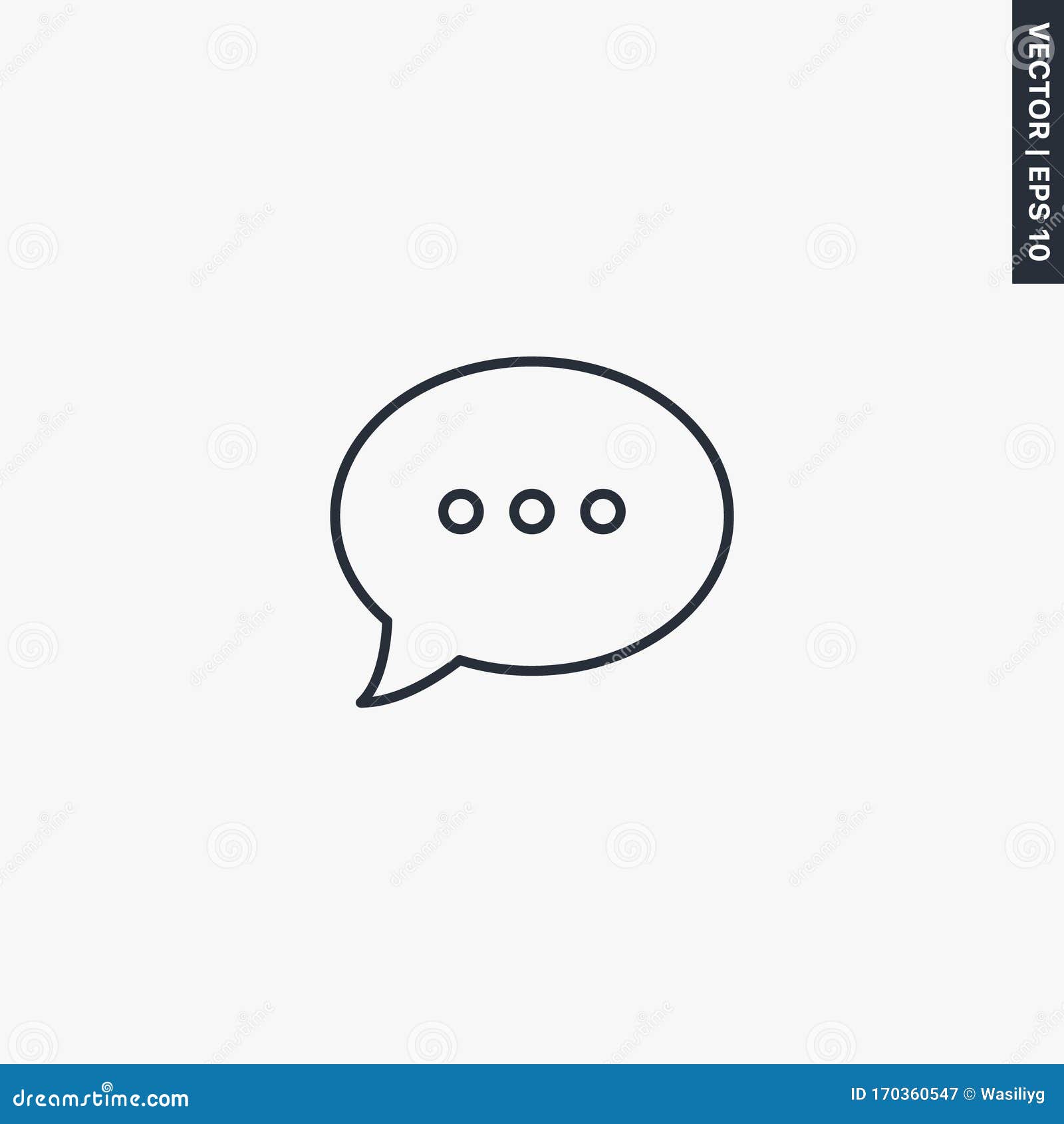 Type the message icon stock vector. Illustration of chat - 170360547