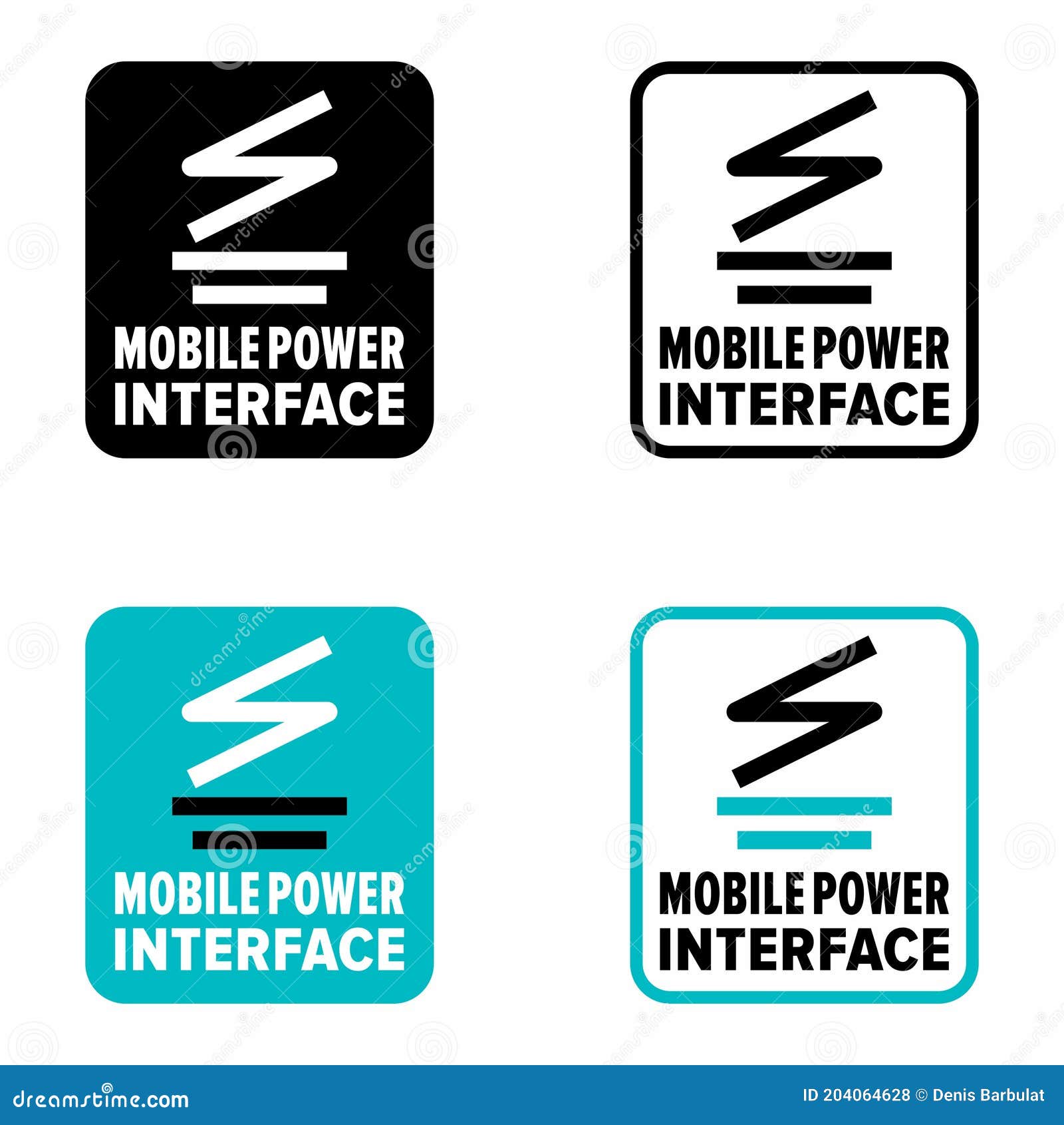 Type of `mobile Power Interface` Compounds Information Sign Stock ...