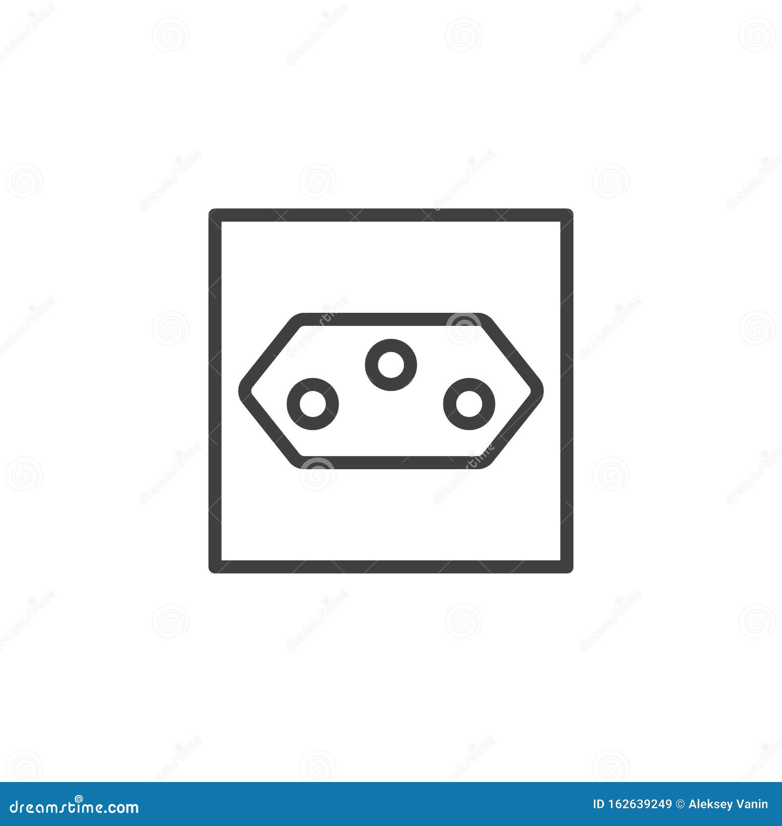 Type N Power Socket Line Icon Stock Vector - Illustration of socket ...