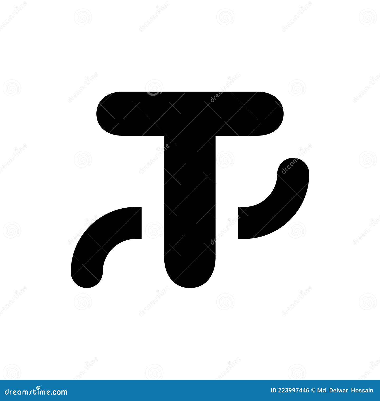 Type on path icon stock vector. Illustration of type - 223997446