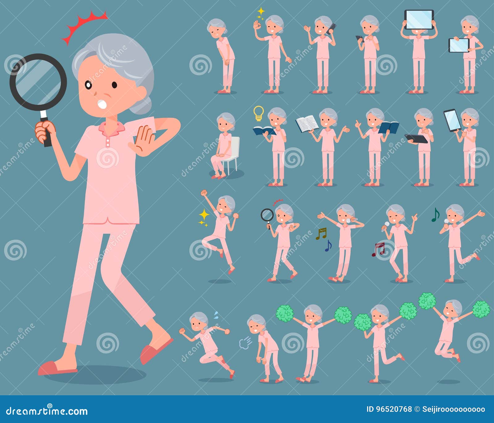 Type Plat Patient Grandmother_2 Illustration de Vecteur - Illustration ...