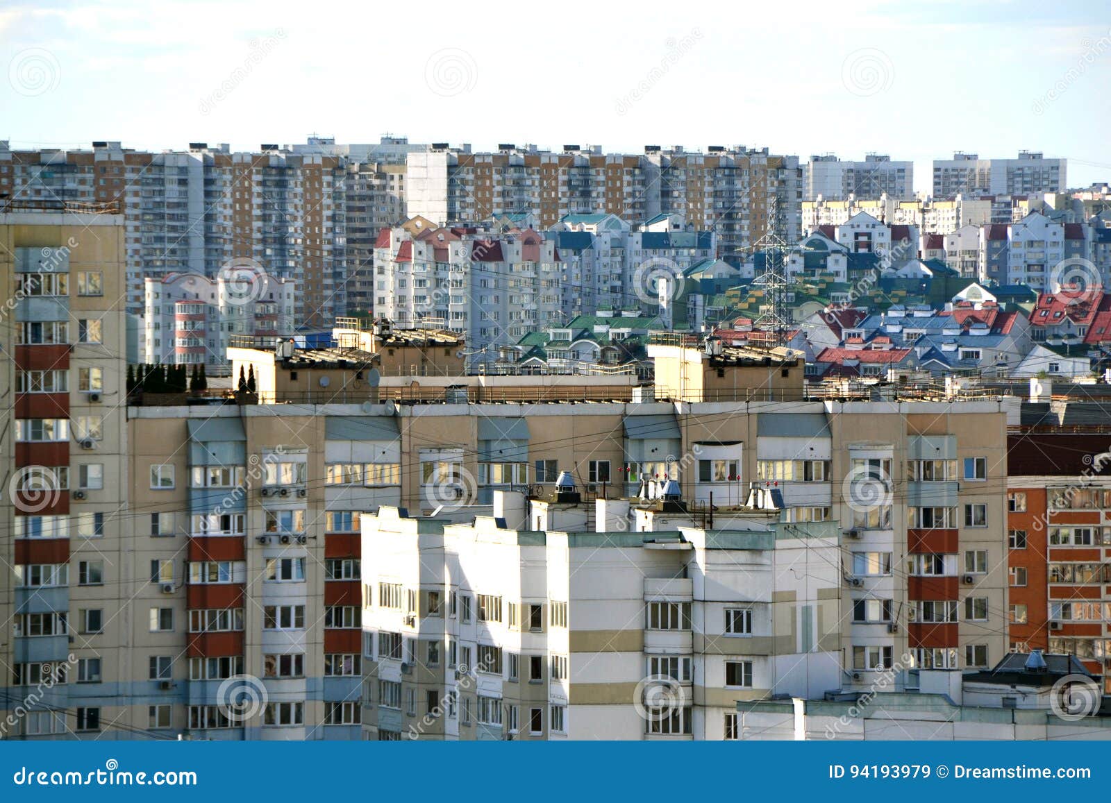 Type of Residential Multi-storey Buildings Stock Image - Image of life ...
