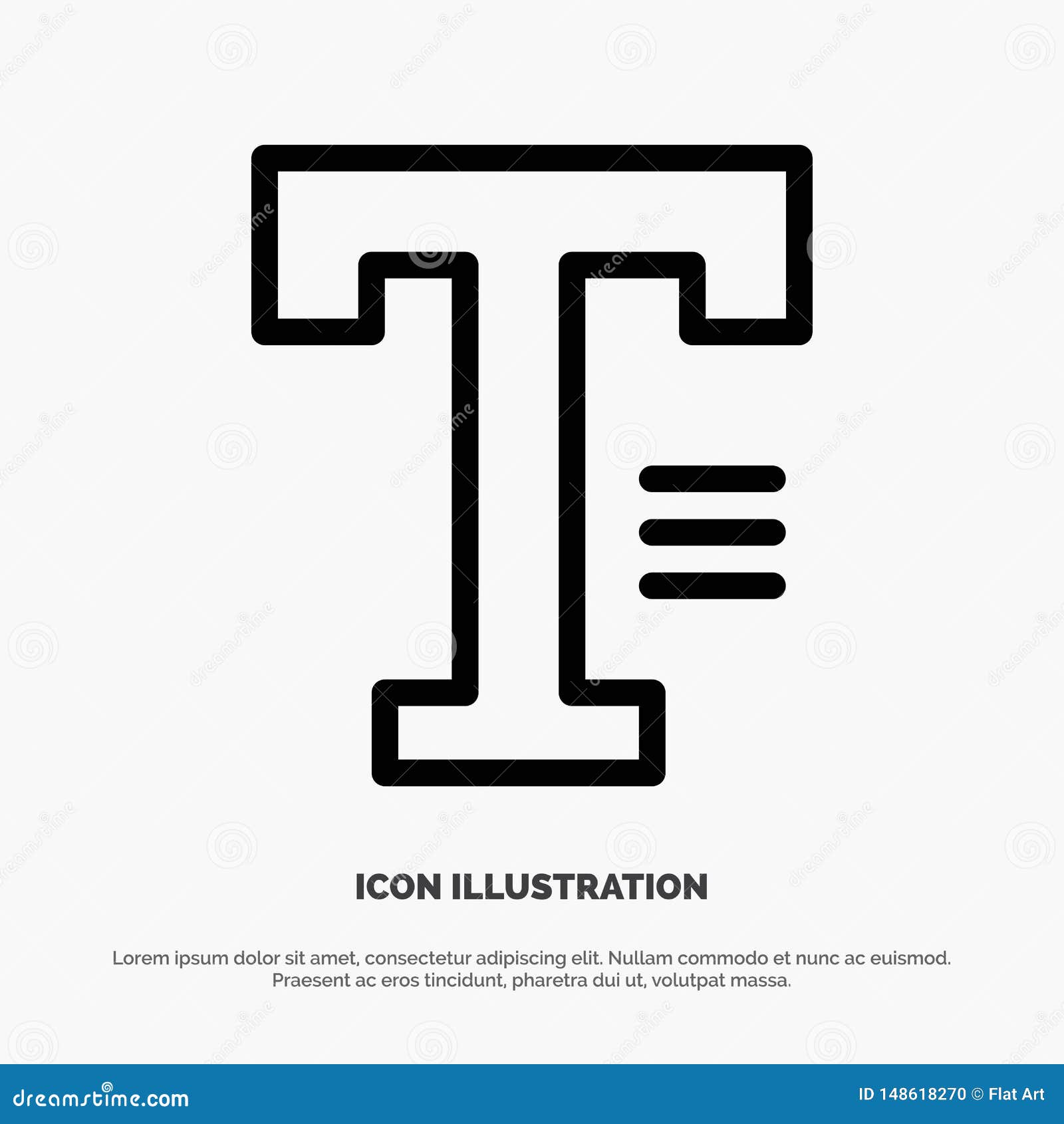Type, Text, Write, Word Line Icon Vector Stock Vector - Illustration of ...