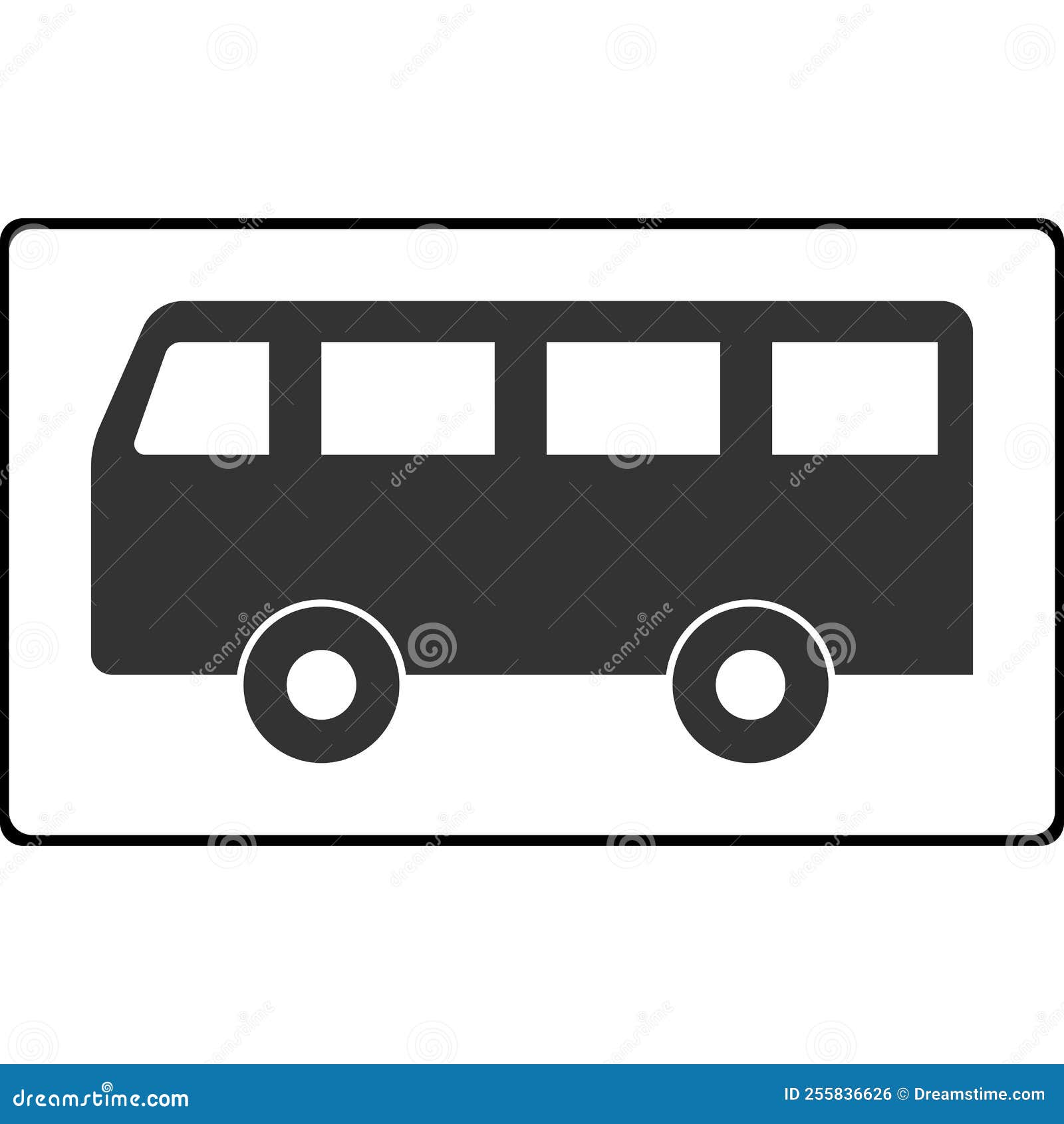 Type of Vehicle. Bus Sign. Road Sign. Vector Image. Stock Vector ...