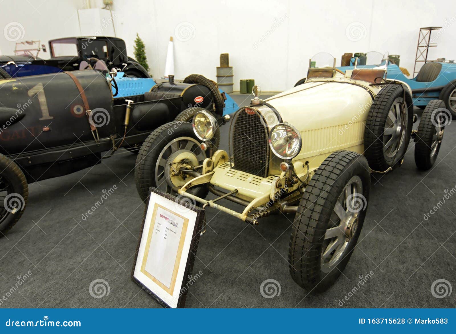 BUGATTI T23 BRESCIA 1923 On An Old Racing Car In Rally Mille Miglia ...