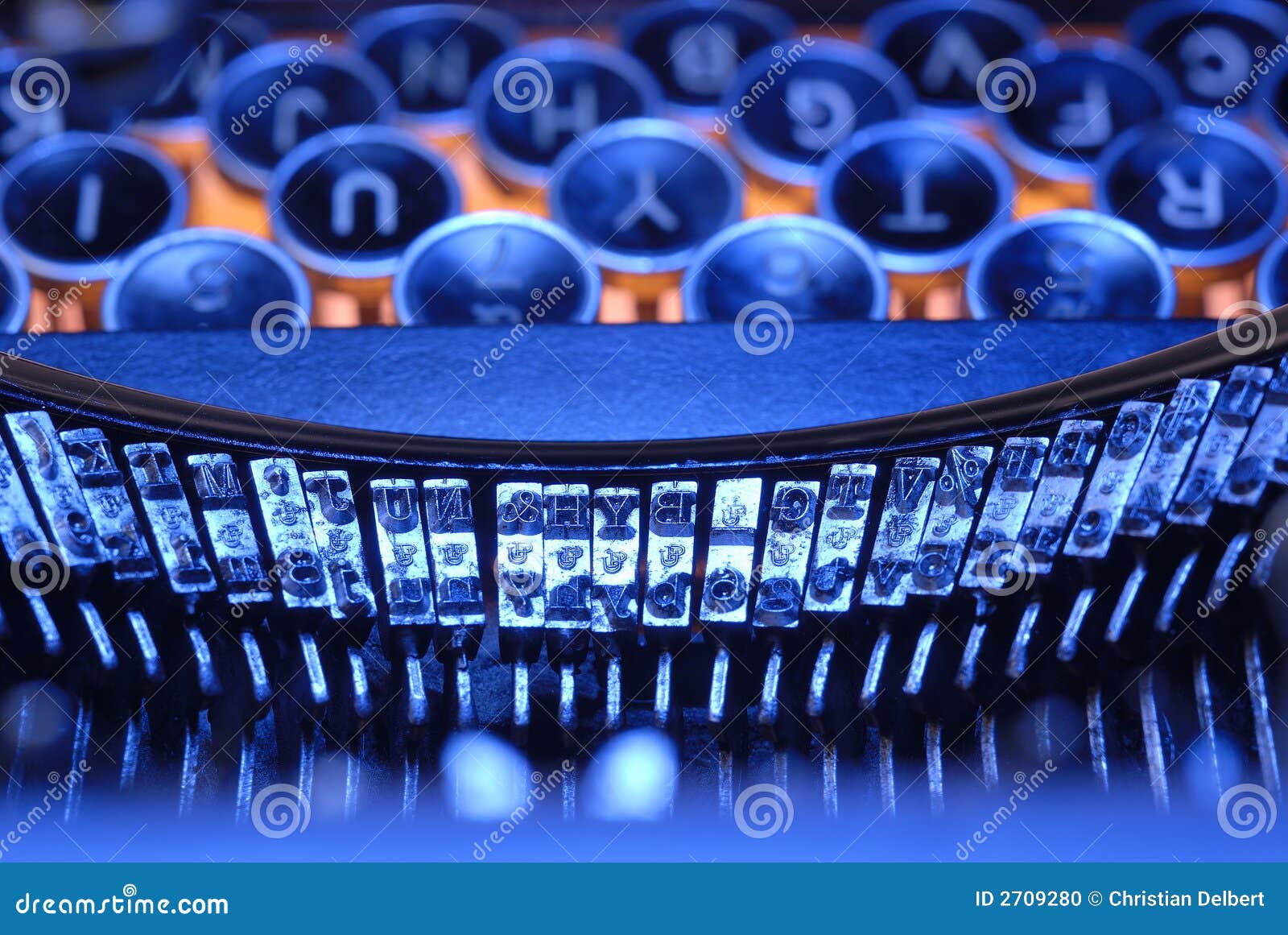 Typebar and keys in orange stock photo. Image of mechanical - 2709280