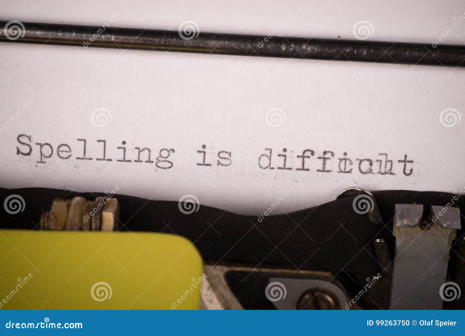 Typed Text with Spelling Mistakes Stock Photo - Image of retro, wrong ...